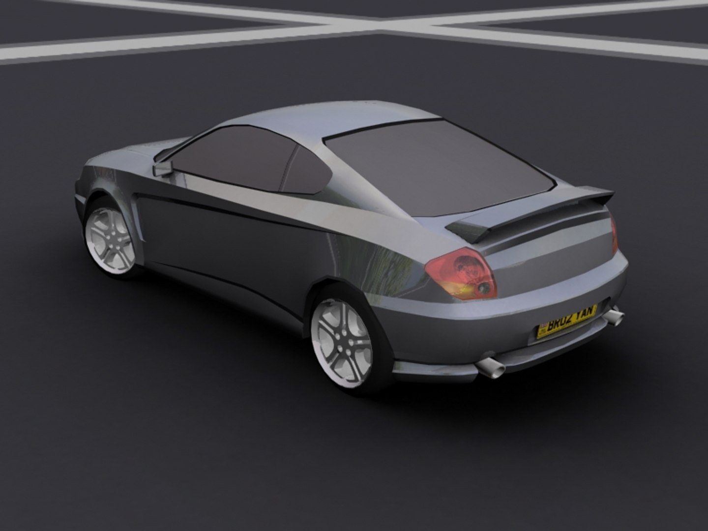 2003 Hyundai Tiburon 3d Model