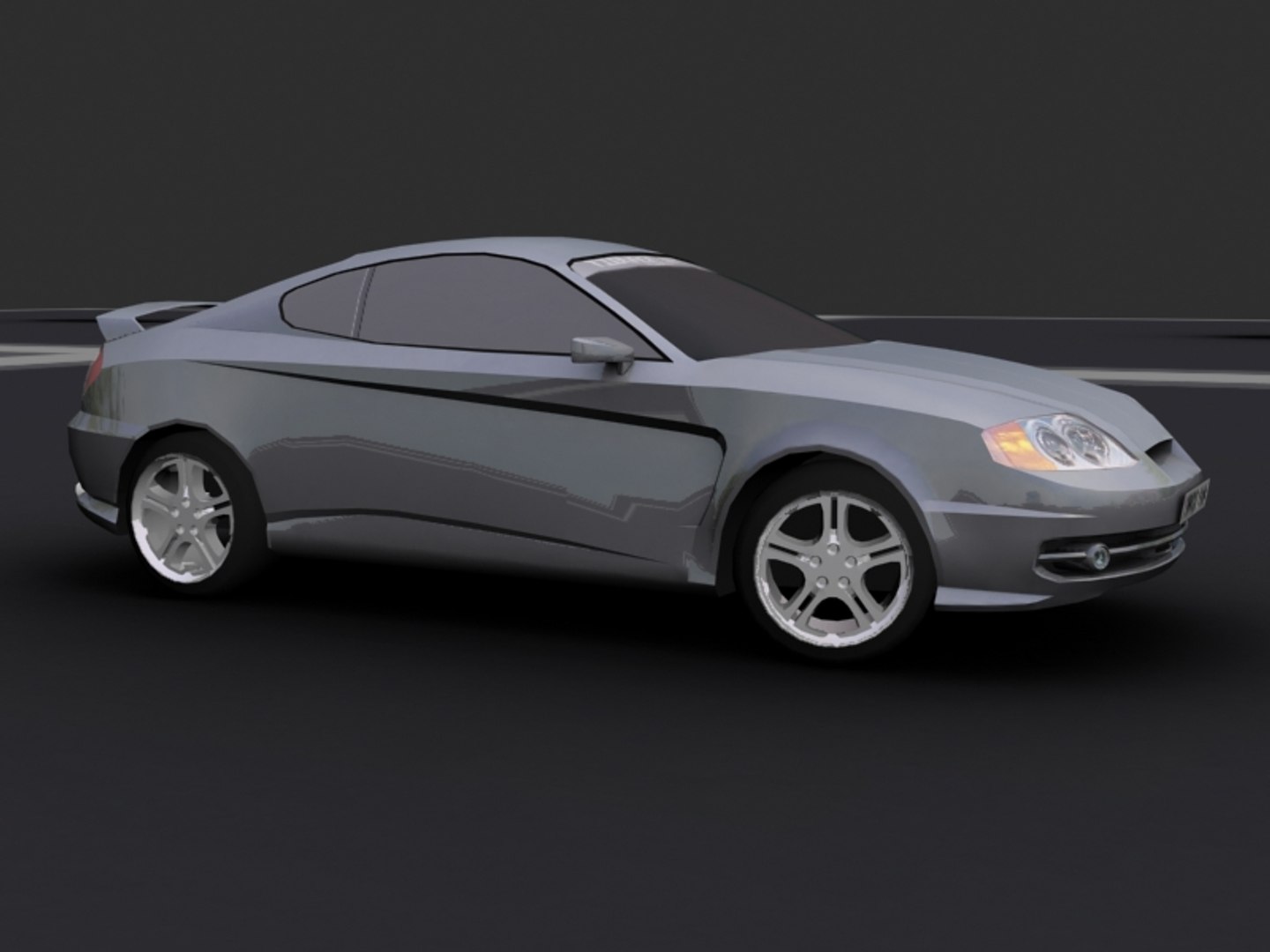 2003 Hyundai Tiburon 3d Model