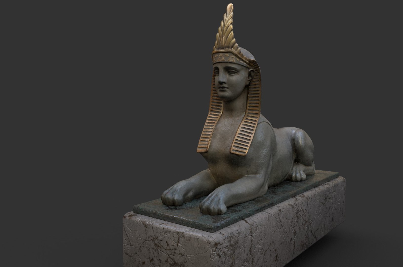 Sphinx Sculpture 3D Model - TurboSquid 1182530