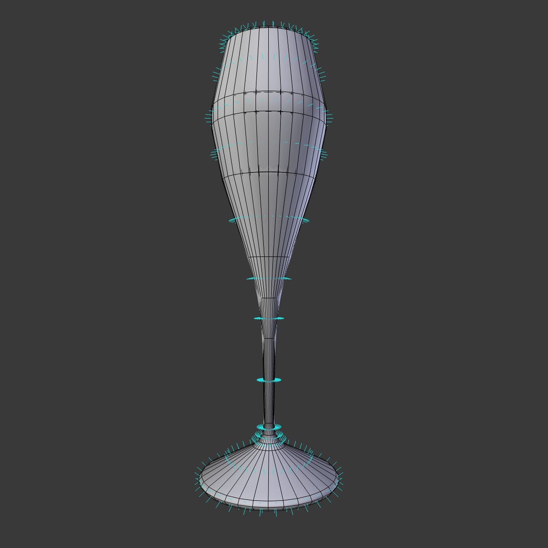 3d champagne glass model