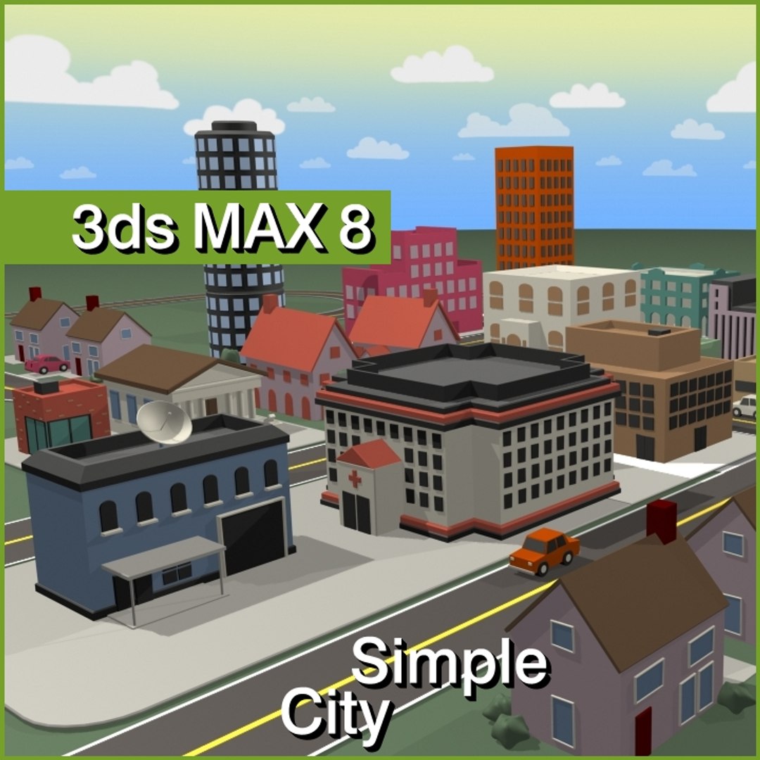 Trendy Simple City 3d Model