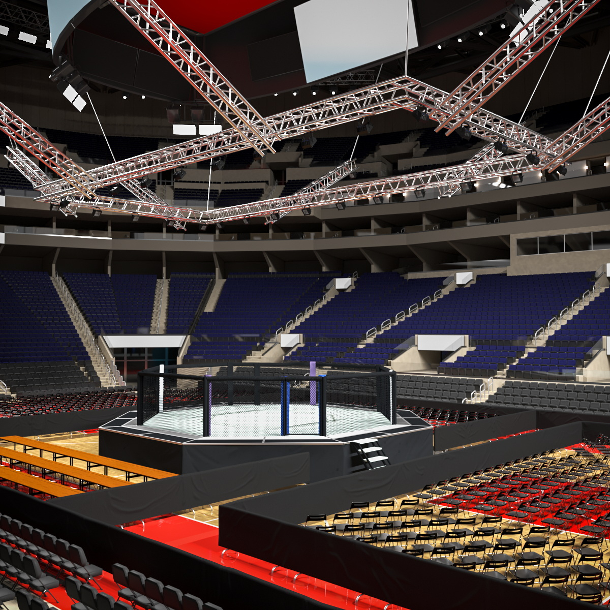 modelo 3d Interior del Octágono UFC Arena - TurboSquid 2382835