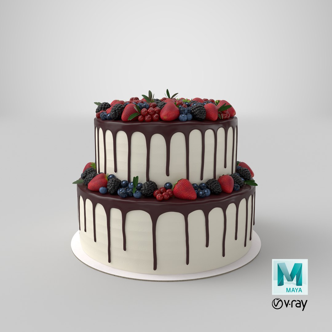 3D Wedding Berry Cake Model - TurboSquid 2107803