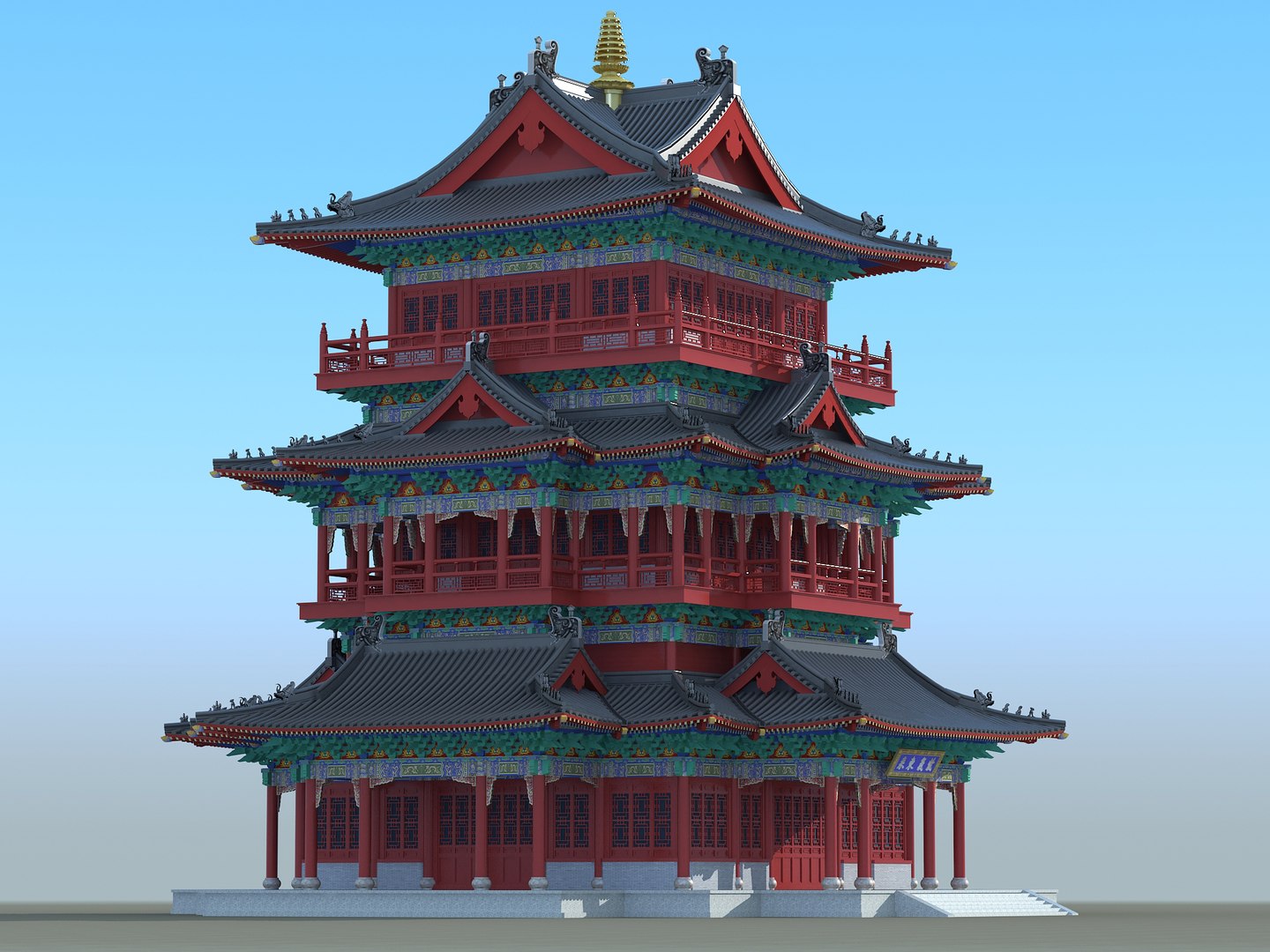 Chinese Building 31 Model - TurboSquid 1984149