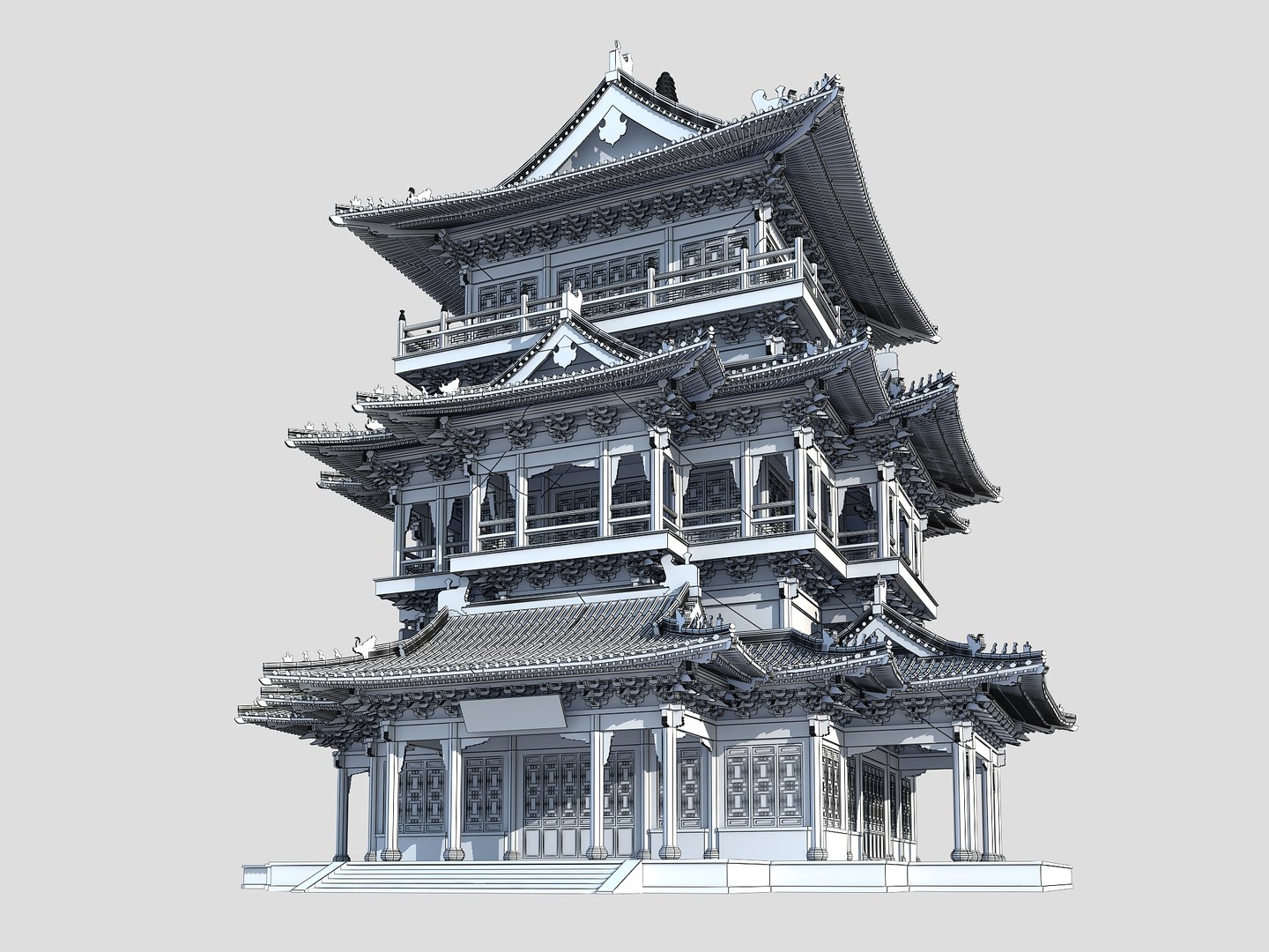 Chinese Building 31 Model - TurboSquid 1984149