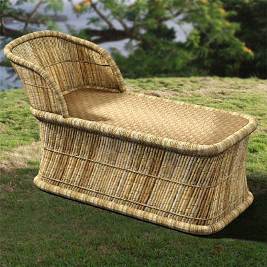 Cane Sofa Chair Furniture 3d 3ds