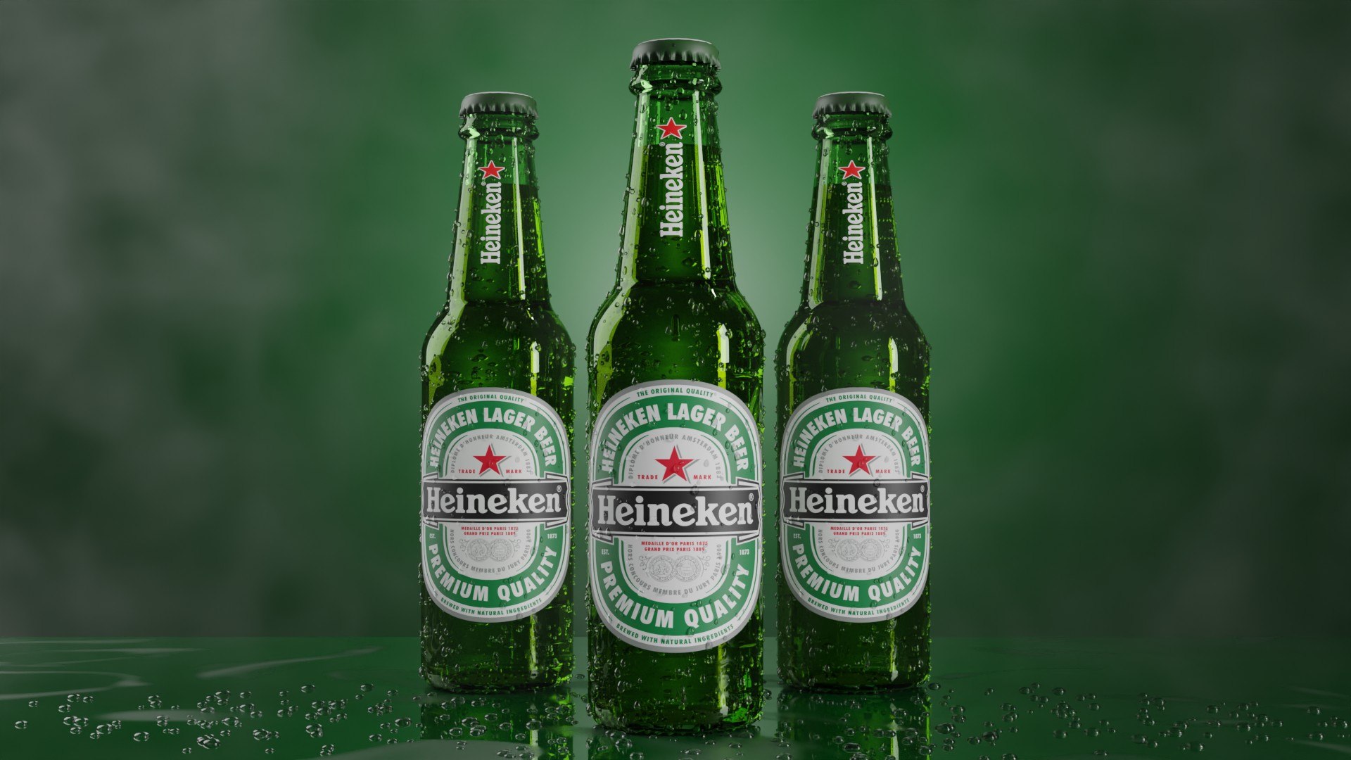 Heineken Beer Bottle Realistic model - TurboSquid 2012962