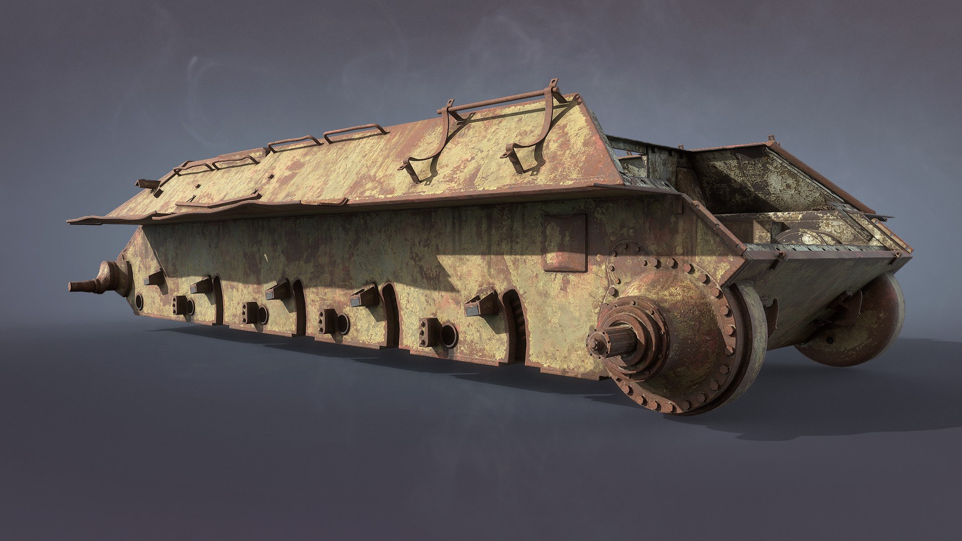 3D Model Tank T-34-85 Hull Rusted - TurboSquid 1793479