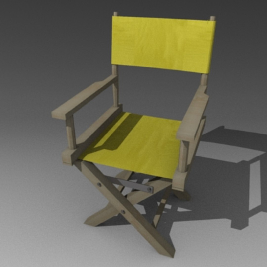 3d model directors chair