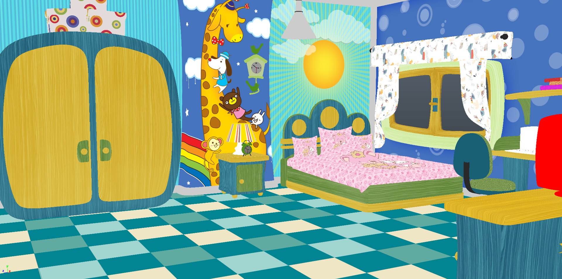 3D Model Cartoon House Interior Scene - TurboSquid 1280784