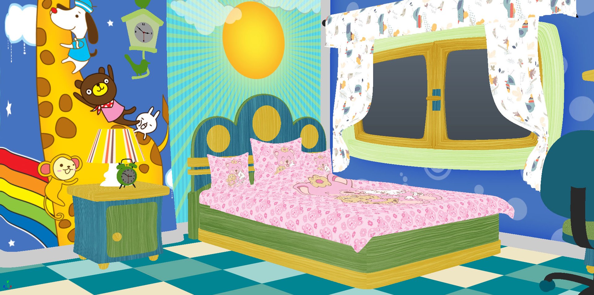 3D Model Cartoon House Interior Scene - TurboSquid 1280784