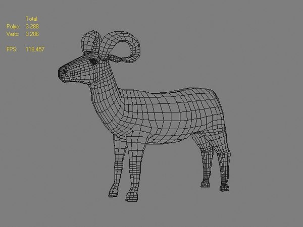 3d bighorn ram model