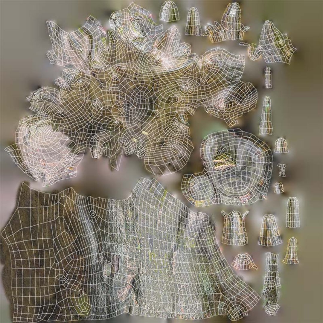 3D Model Fallen Tree Stump Roots Remastered - TurboSquid 2363144