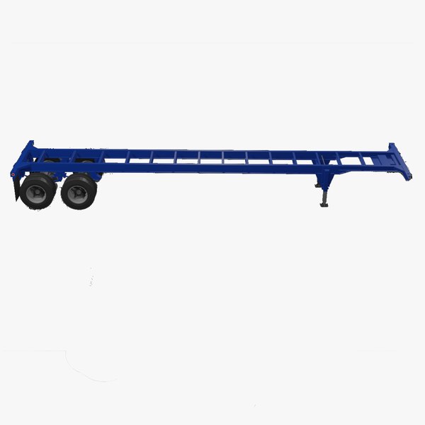 Shipping container trailer for 40 foot containers model - TurboSquid ...