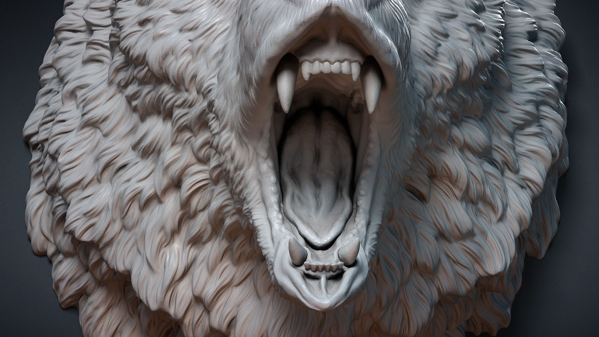 Angry Bear Animal Head Model - TurboSquid 1444438