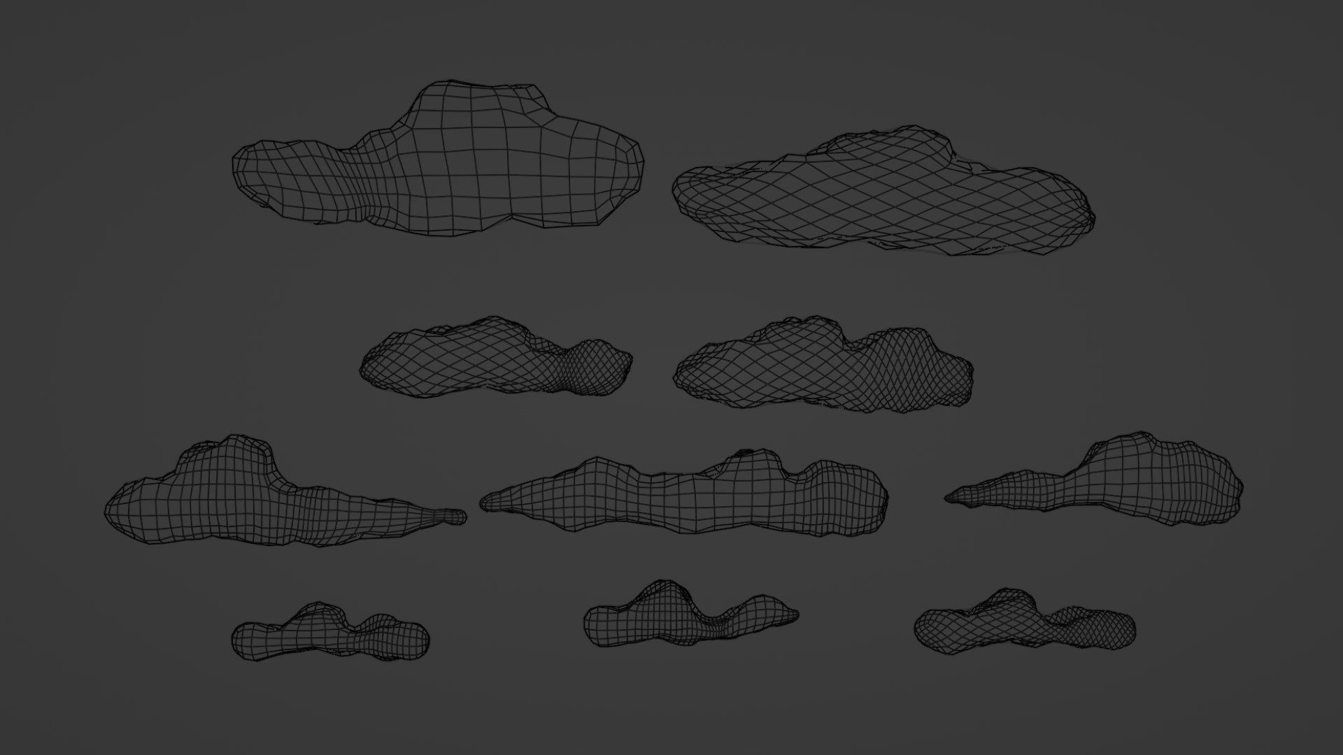 Free Cartoon Clouds- 10 Pack - Free 3D Model - TurboSquid 2084188