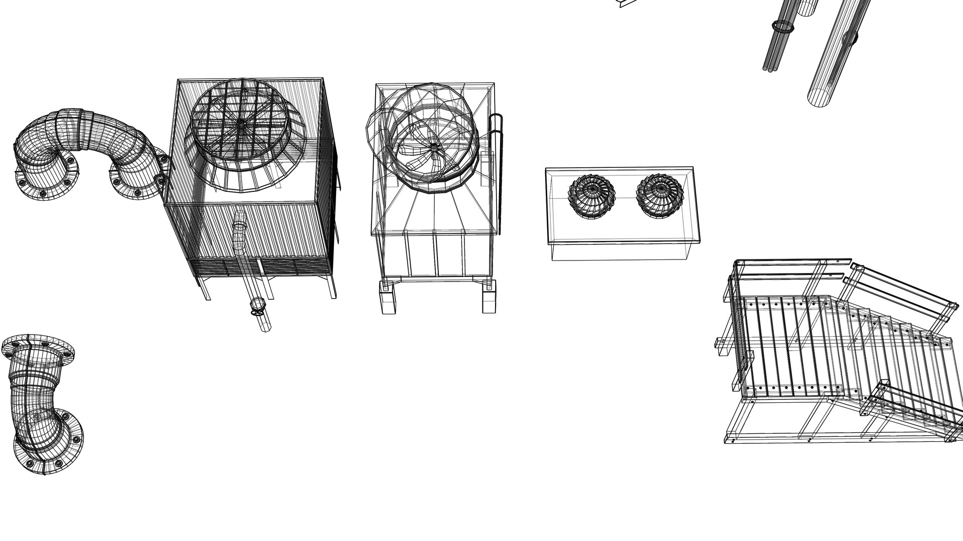 Rooftop Object Collection 3D Model - TurboSquid 2008038