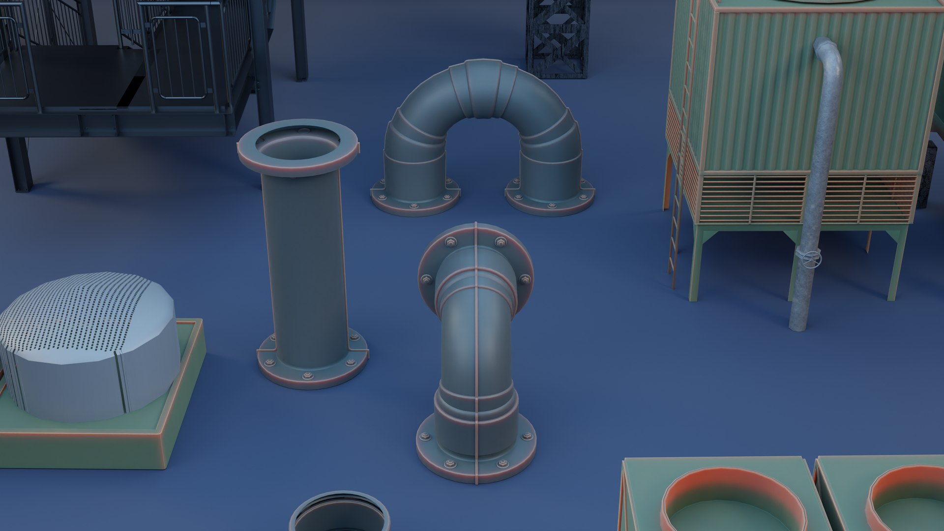 Rooftop Object Collection 3D Model - TurboSquid 2008038