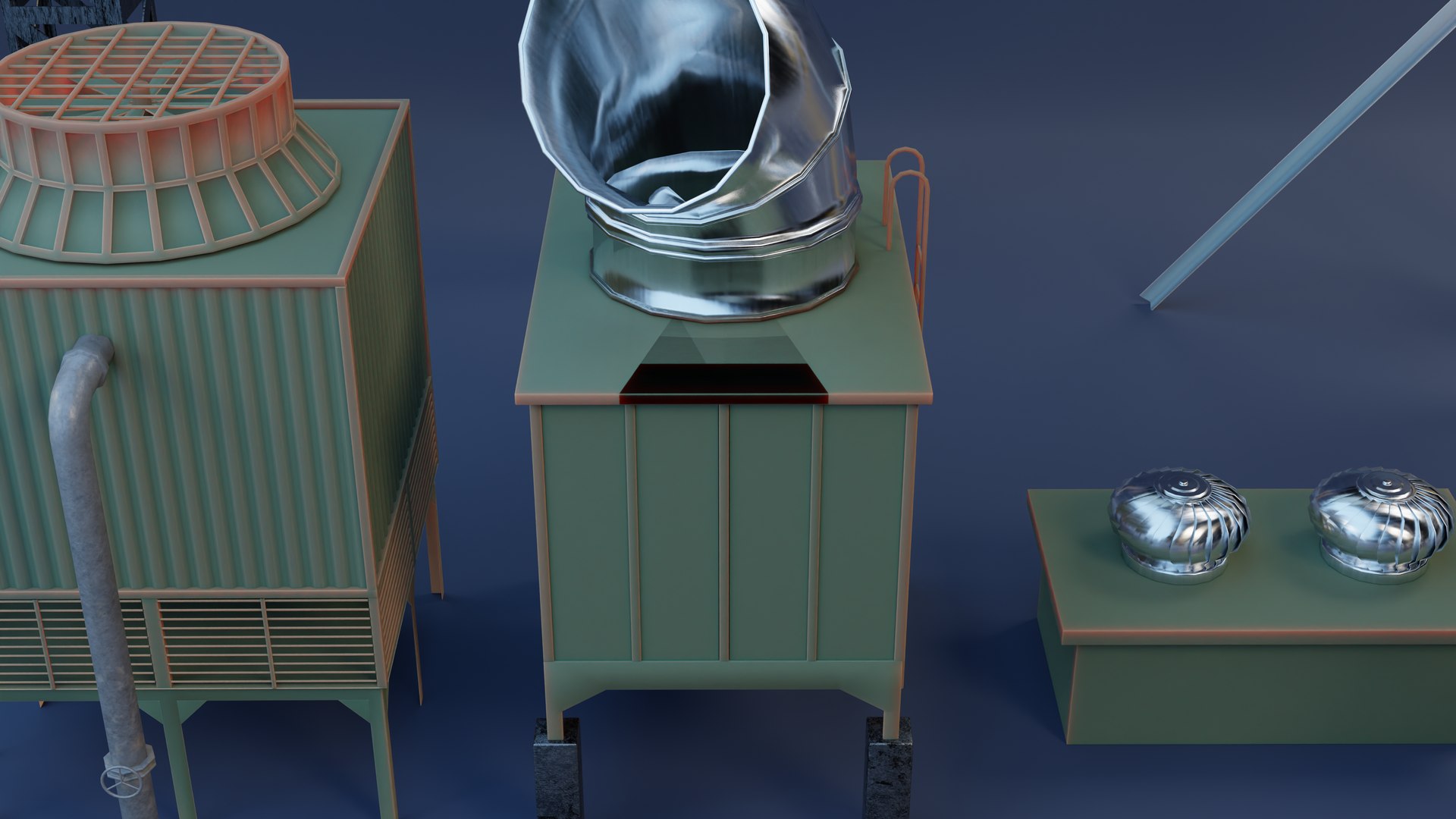 Rooftop Object Collection 3D Model - TurboSquid 2008038