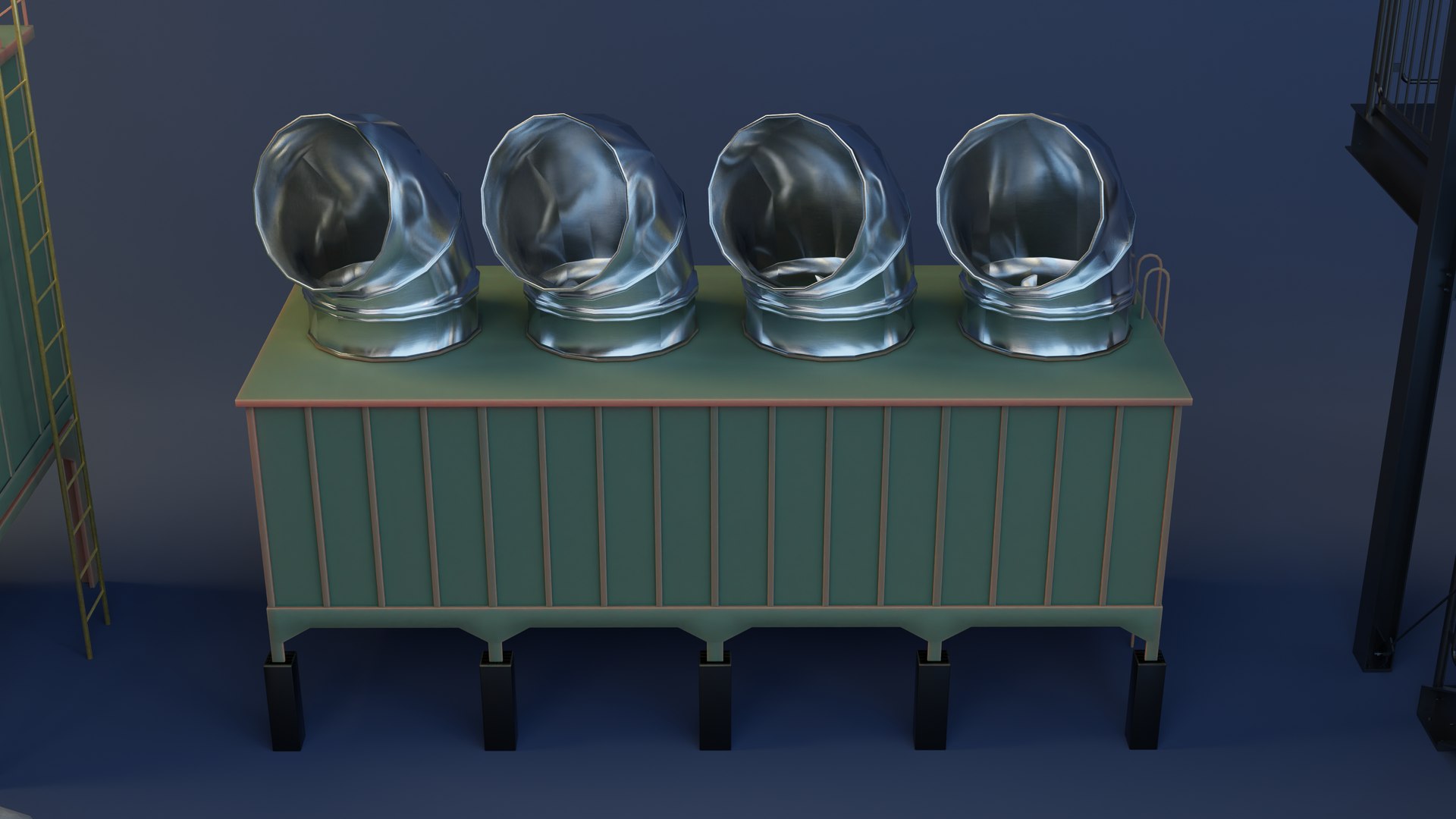 Rooftop Object Collection 3D Model - TurboSquid 2008038