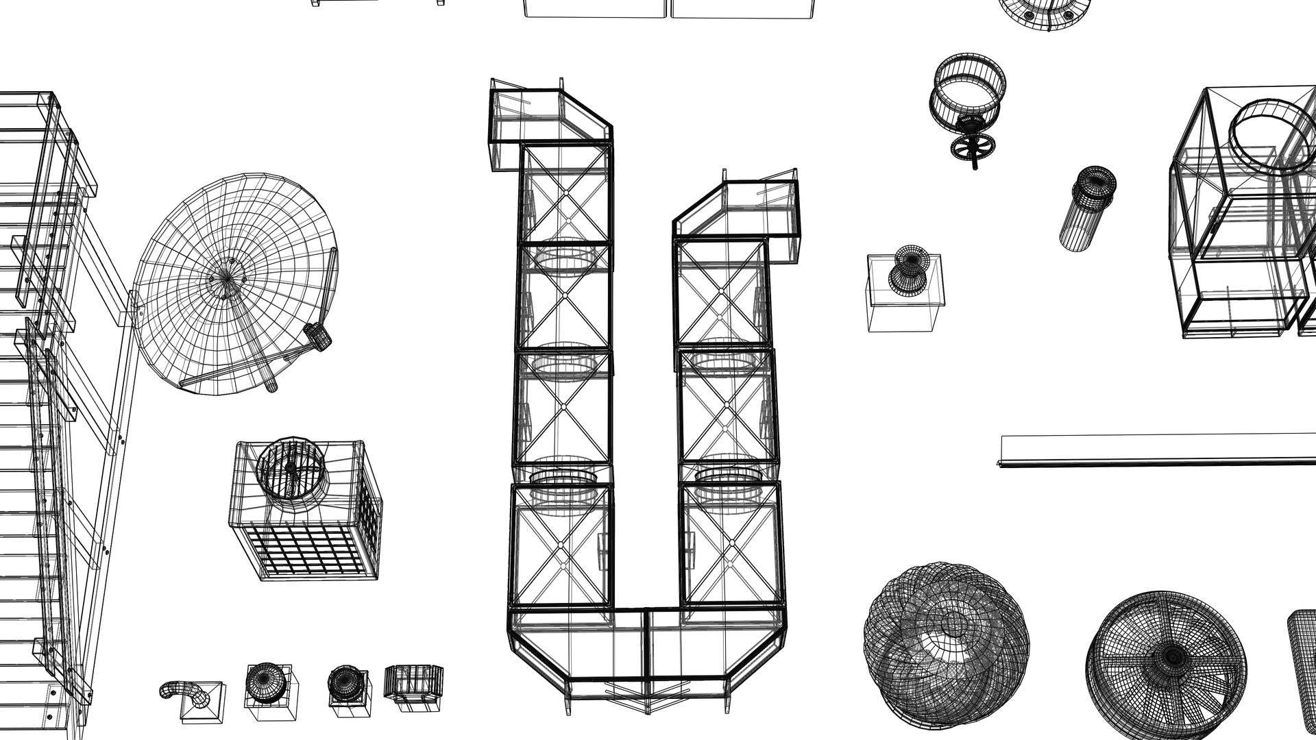 Rooftop Object Collection 3D Model - TurboSquid 2008038