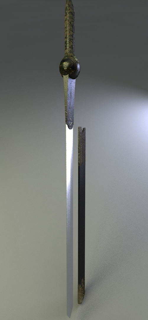 3d Longsword Sword Weapon Model