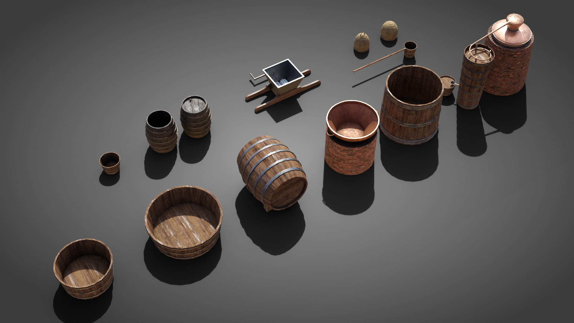 Medieval Brewery Props 3D Model - TurboSquid 2148181