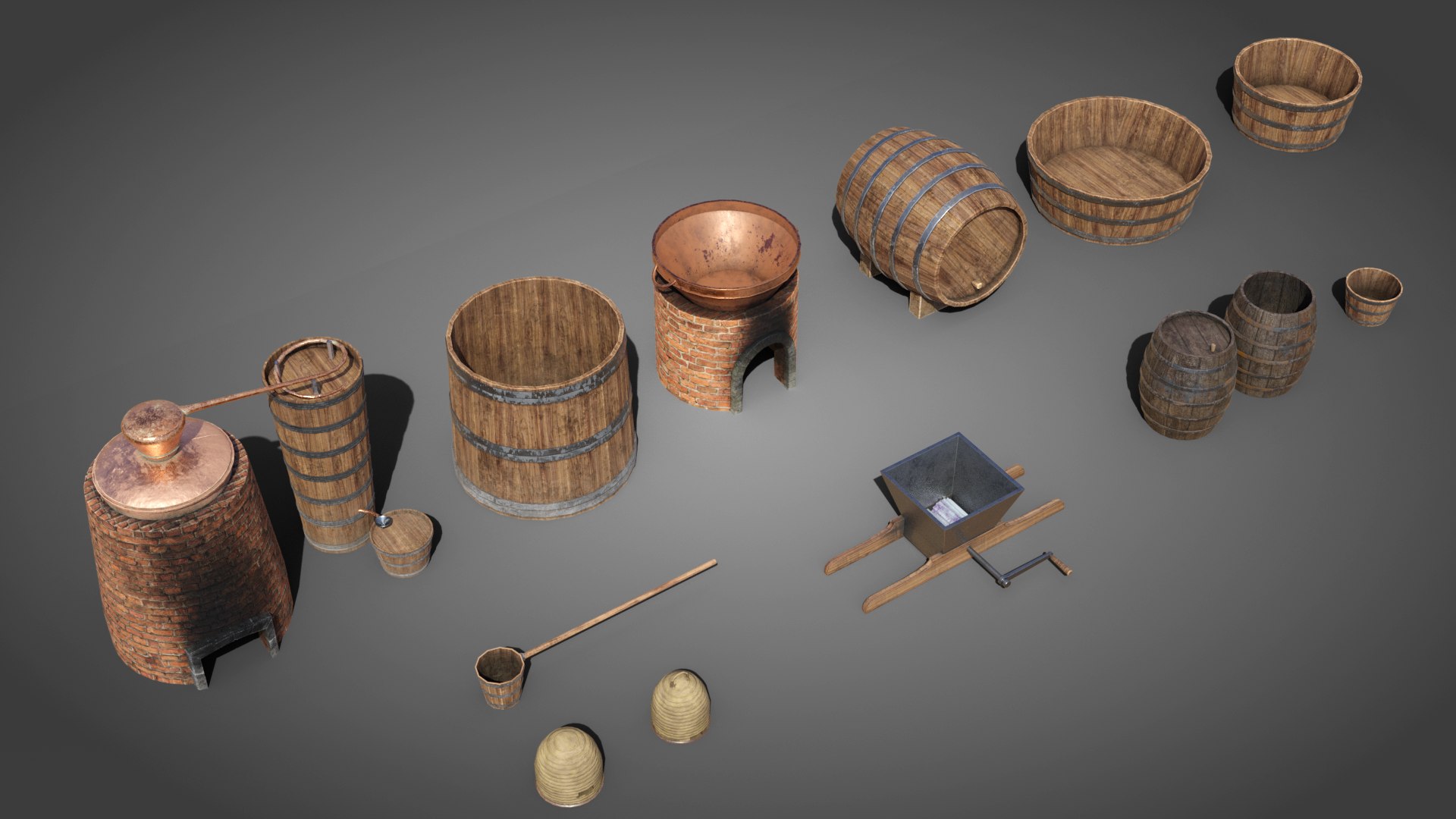 Medieval Brewery Props 3D Model - TurboSquid 2148181
