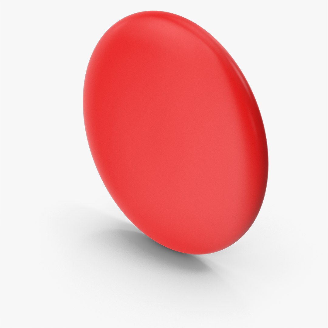 3D model Red Button Pin Badge - TurboSquid 2021961