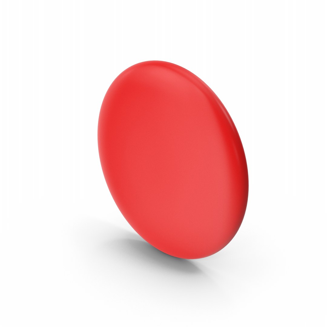 3D Model Red Button Pin Badge - TurboSquid 2021961