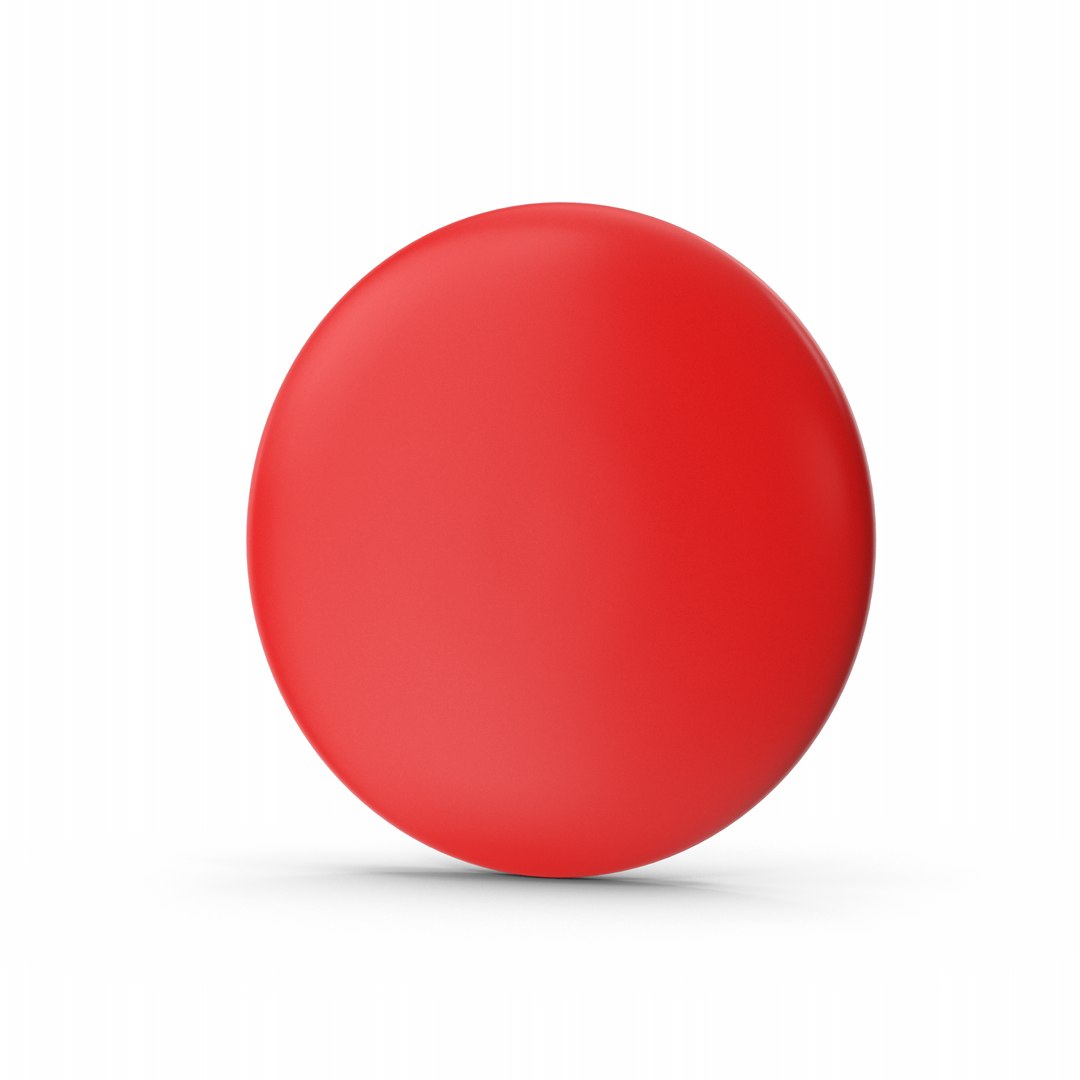 3D Model Red Button Pin Badge - TurboSquid 2021961