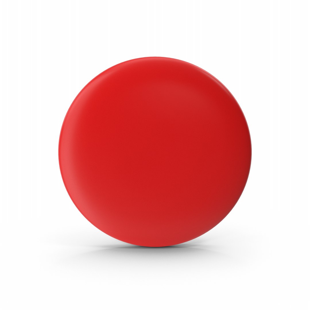 3D Model Red Button Pin Badge - TurboSquid 2021961