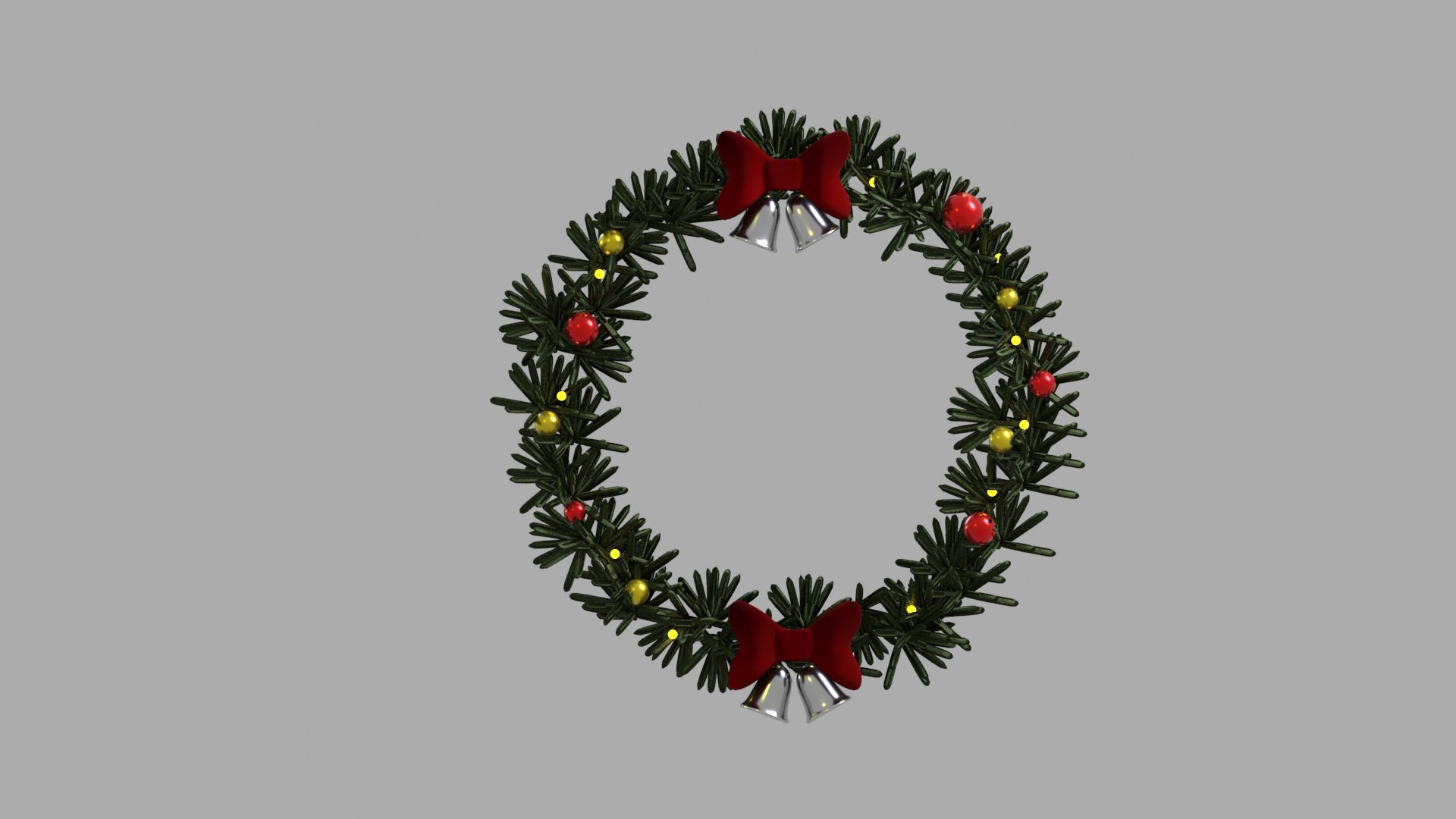 3D Simple Christmas Wreath - TurboSquid 1992352