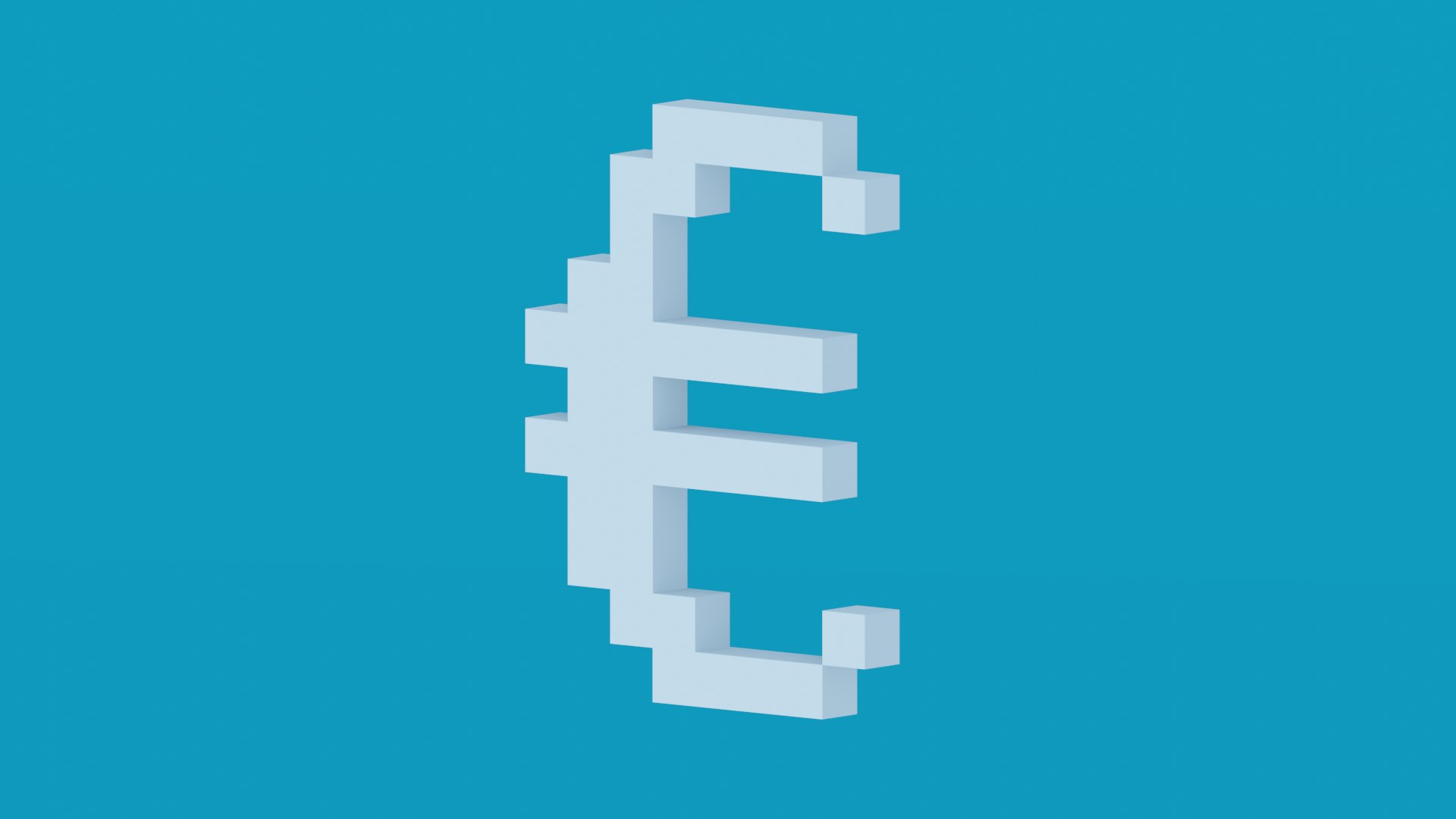 Euro Symbol Voxel Art 3D - TurboSquid 1818378
