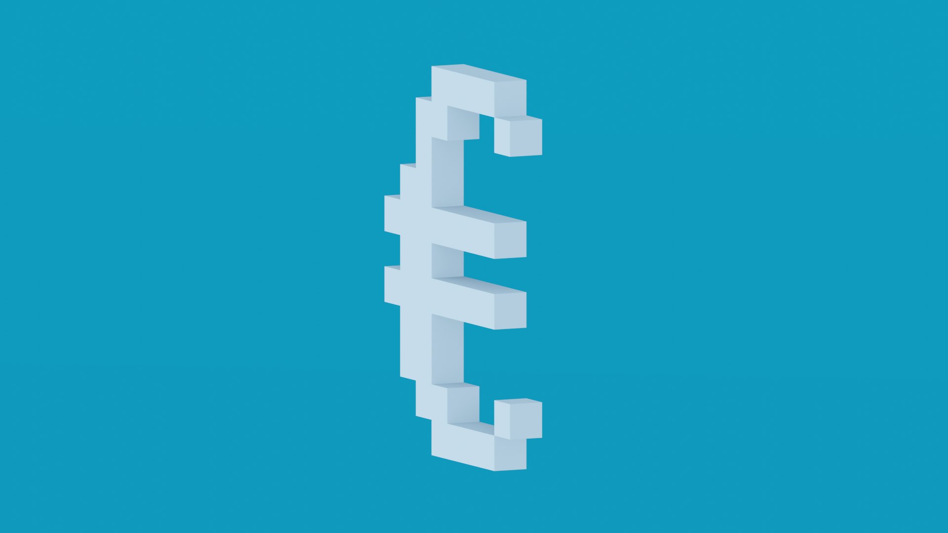 Euro Symbol Voxel Art 3D - TurboSquid 1818378