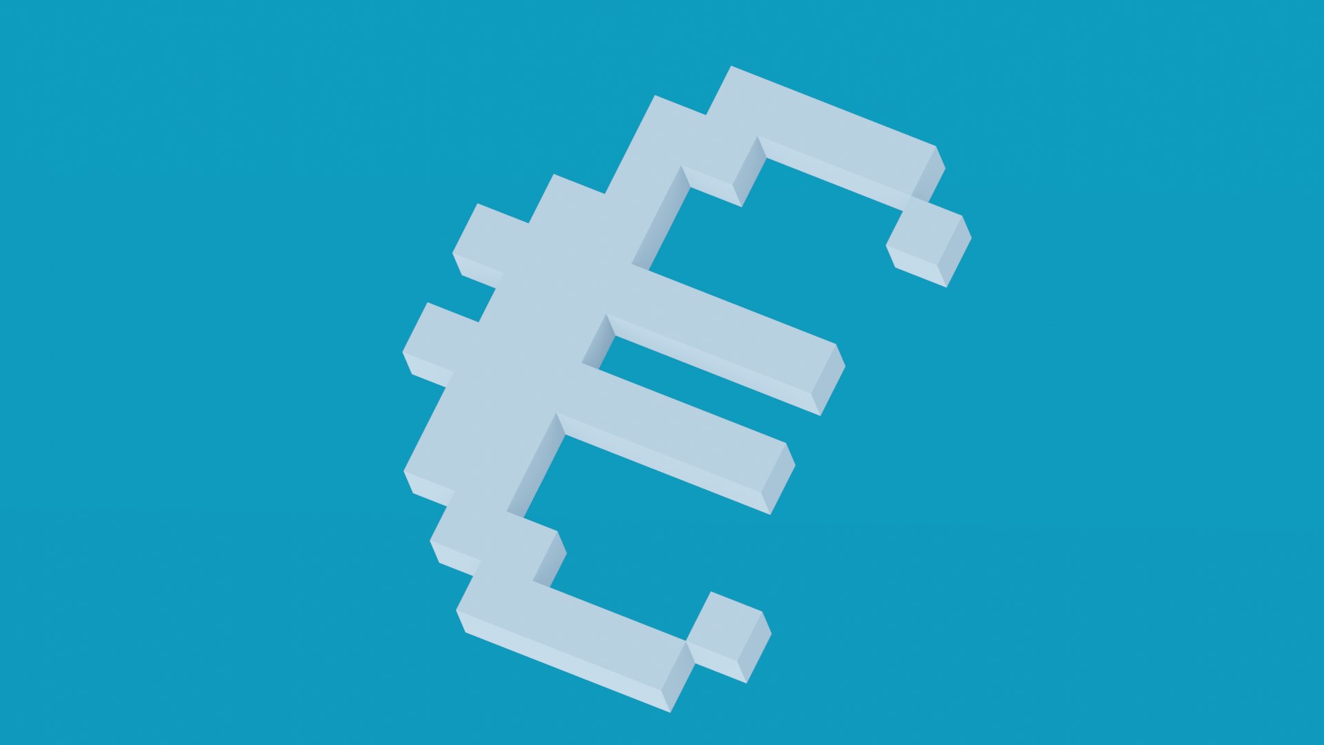 Euro Symbol Voxel Art 3D - TurboSquid 1818378