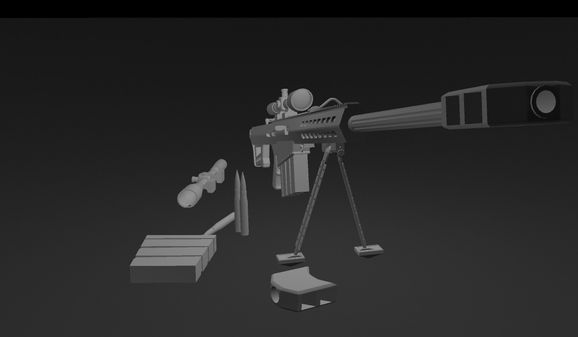 3d Model Barrett M82
