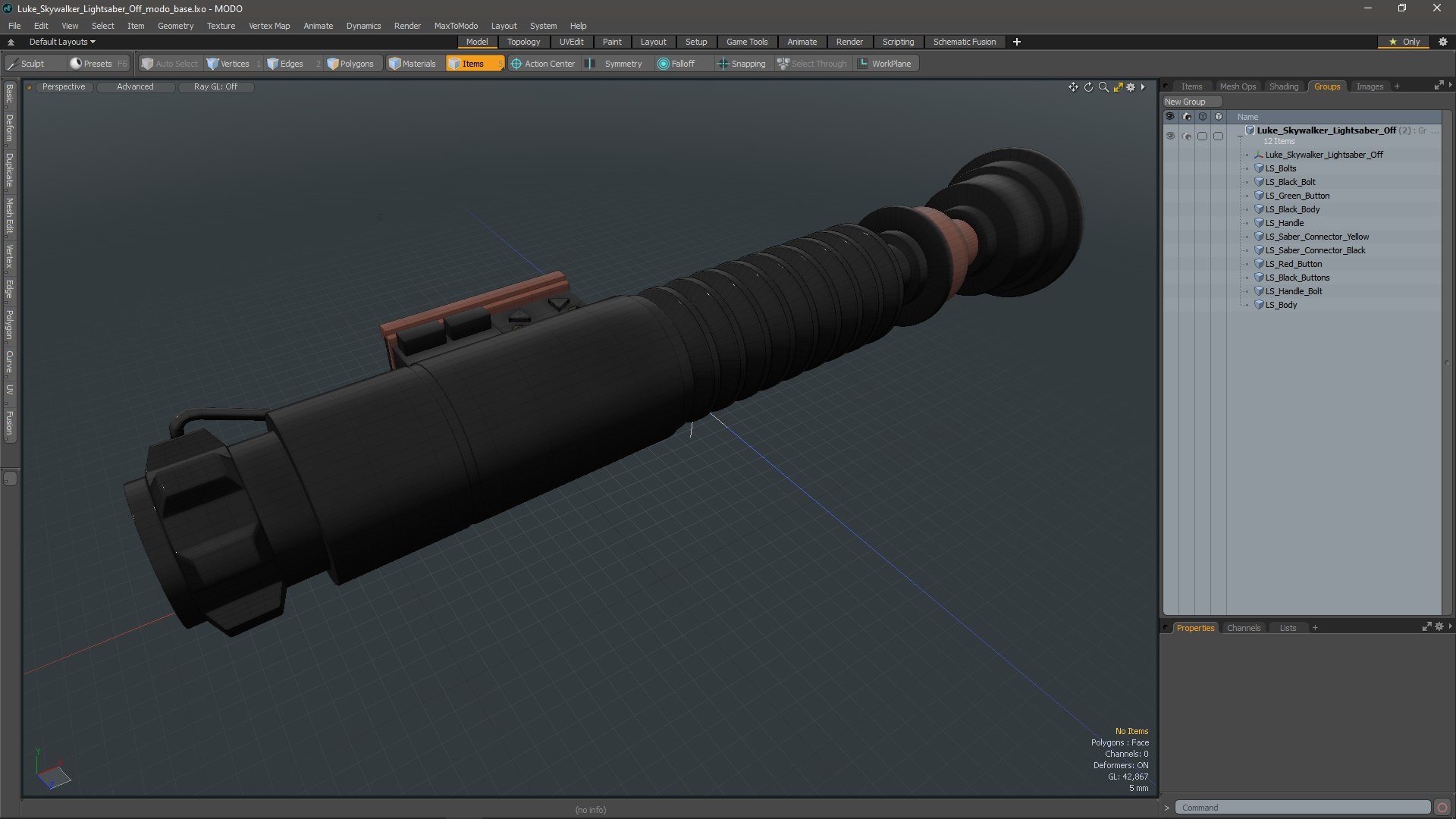 Luke Skywalker Lightsaber Off Model - TurboSquid 2317624