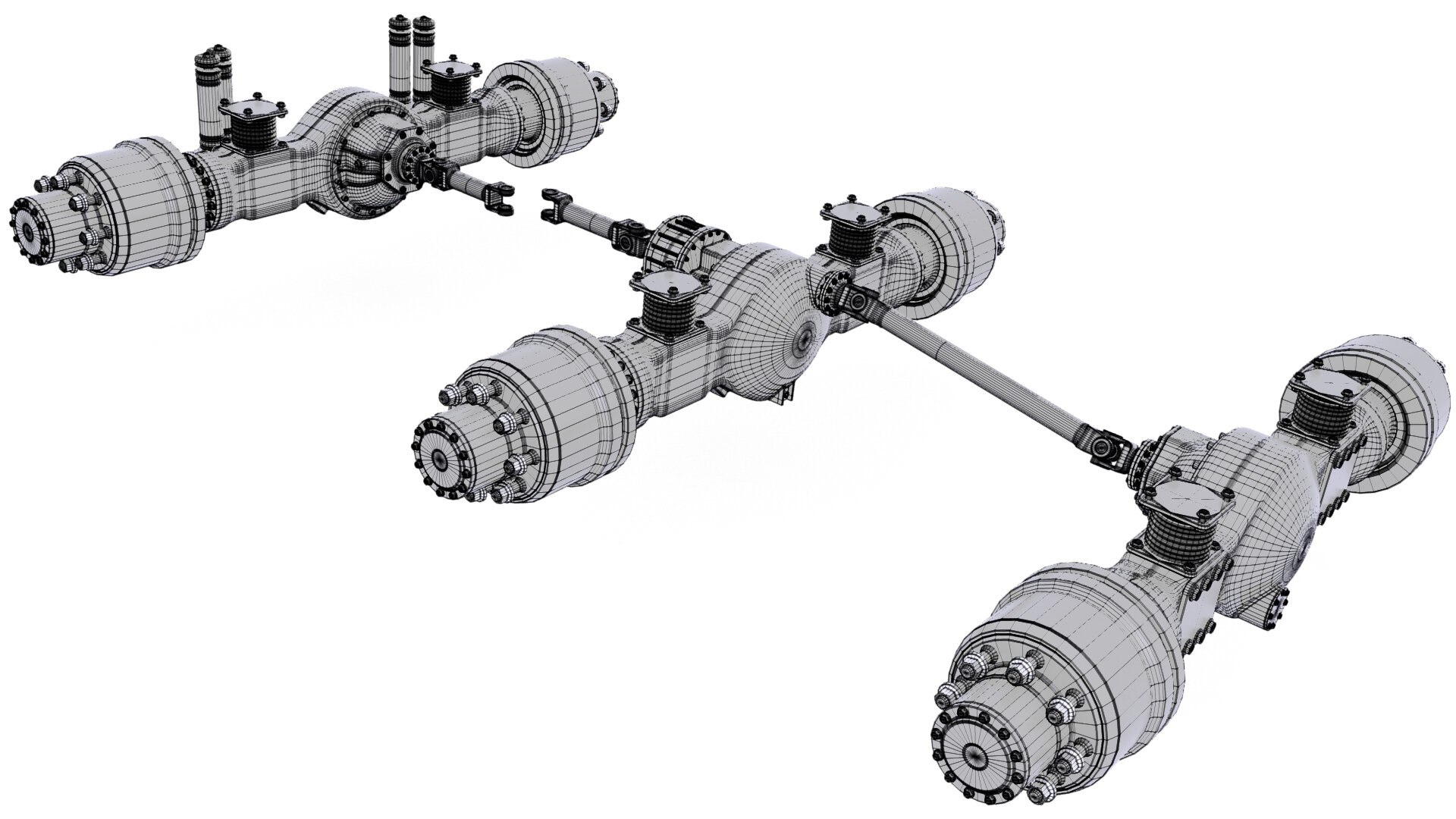 3D Suspension Axle Rear Model - TurboSquid 1581246