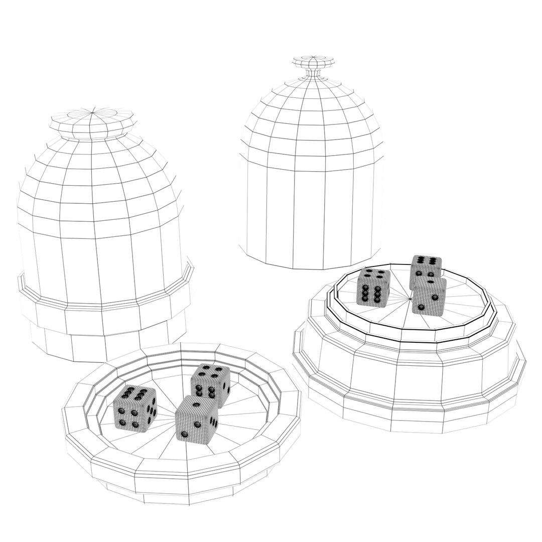 Dice Cup 3D Model - TurboSquid 1313890