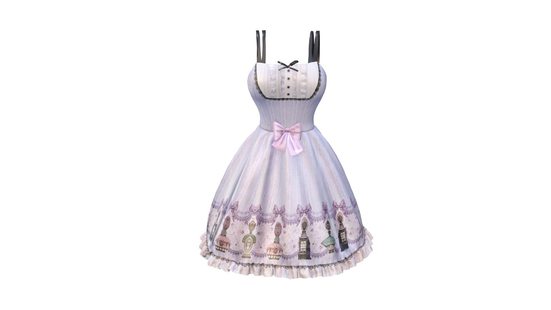 Female Lolita Doll Dress 3D Model Low Poly 3D Model - TurboSquid 2284489