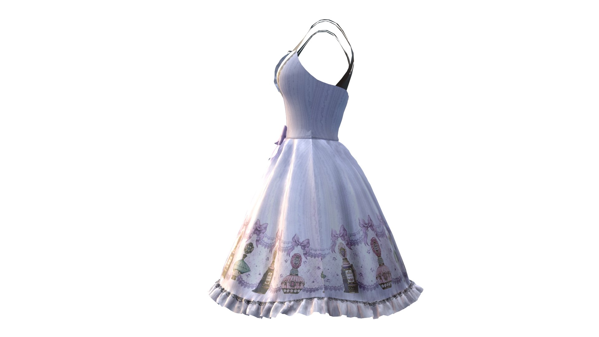 Female Lolita Doll Dress 3D Model Low Poly 3D Model - TurboSquid 2284489