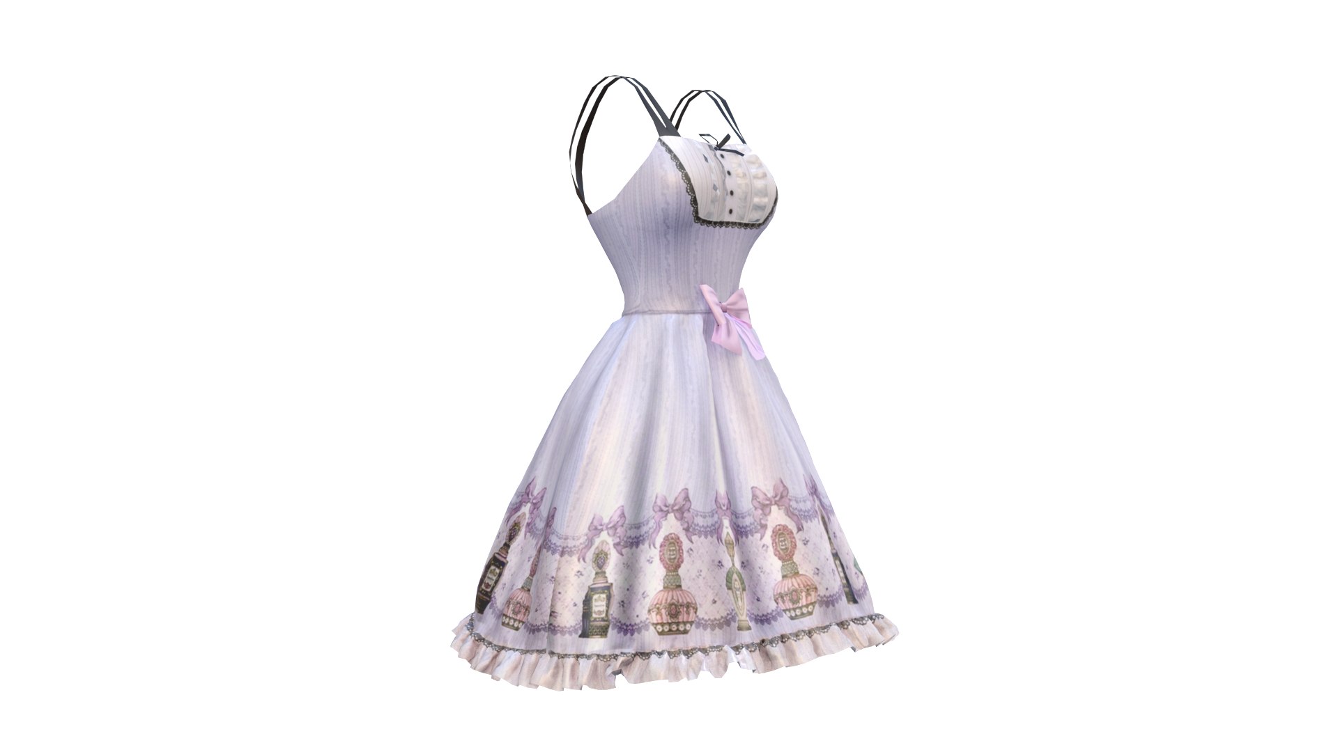 Female Lolita Doll Dress 3D Model Low Poly 3D Model - TurboSquid 2284489