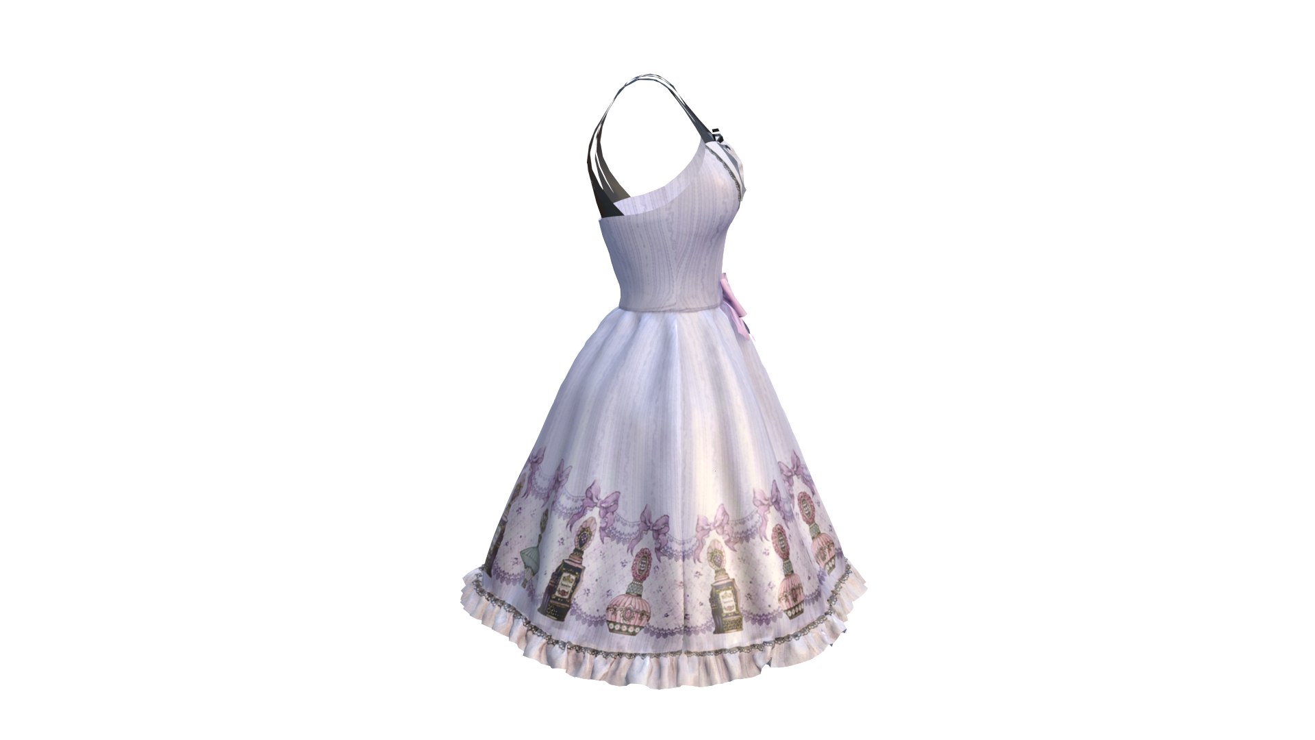 Female Lolita Doll Dress 3D Model Low Poly 3D Model - TurboSquid 2284489
