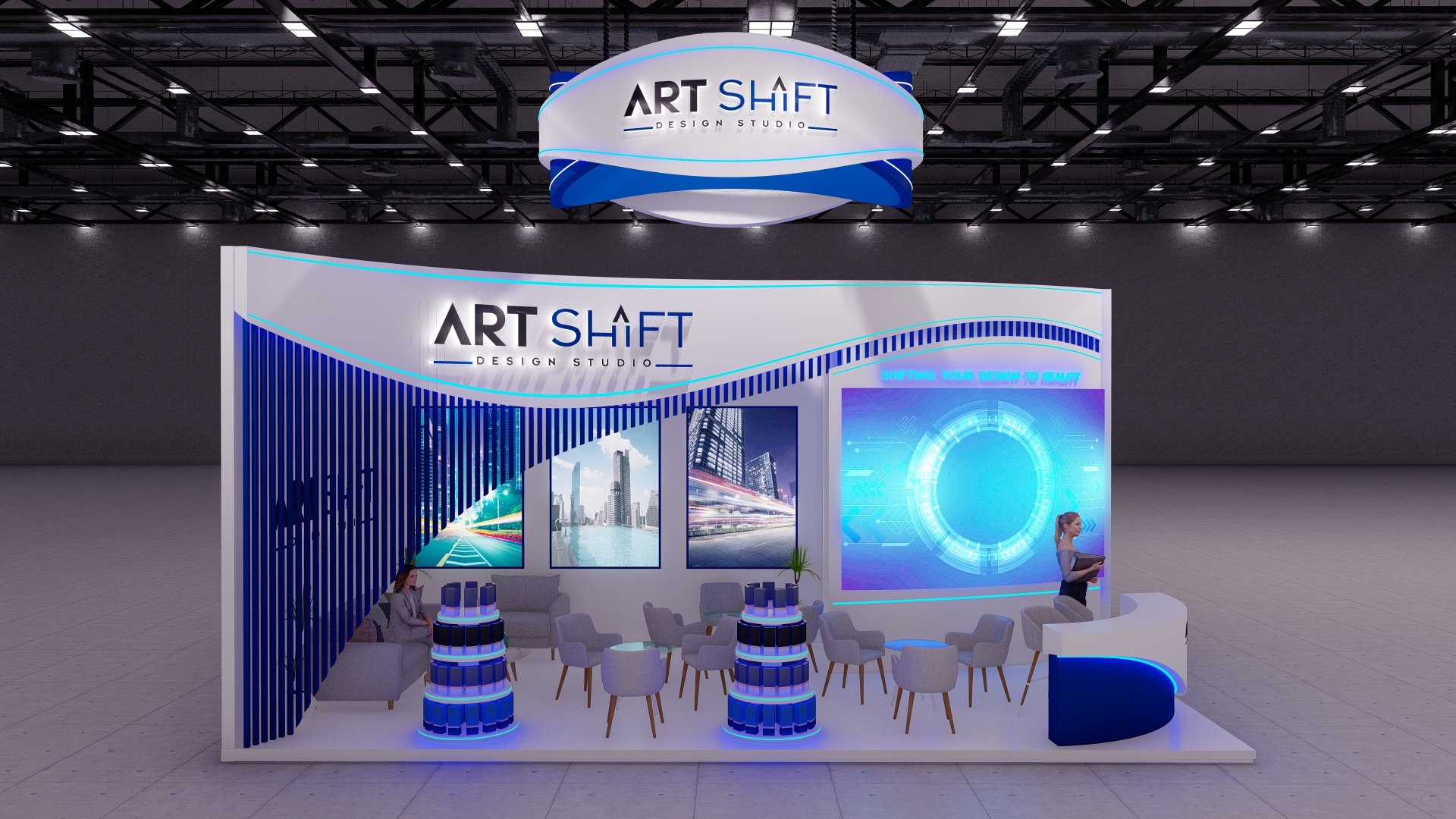 Exhibition Booth Stand 4 X 8m Model - TurboSquid 2278847