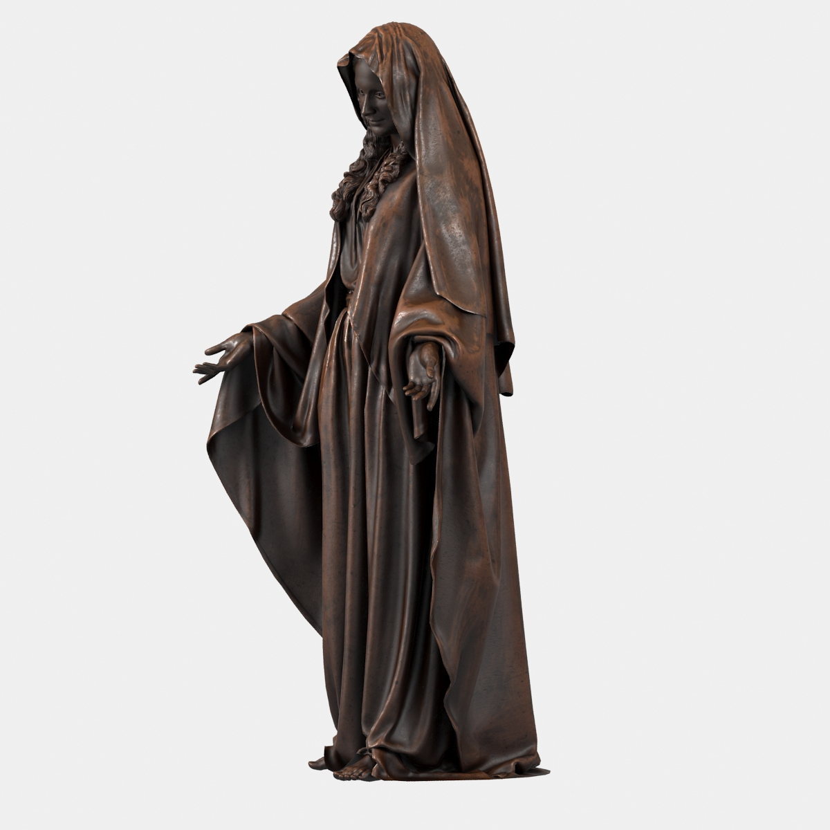 3d statue virgin mary model