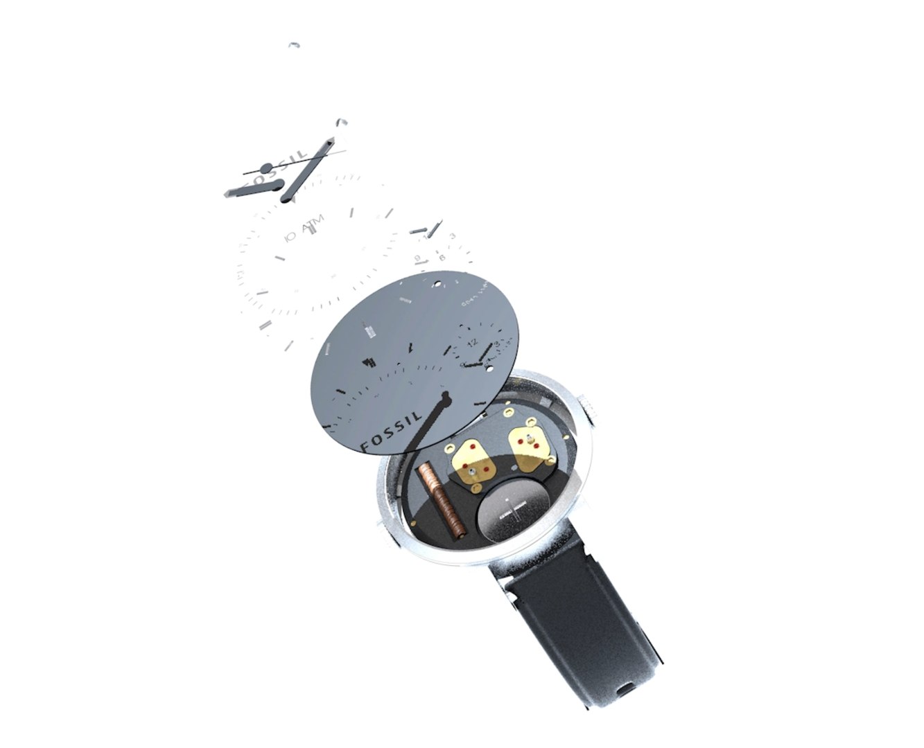 Fossil Watch 3D Model - TurboSquid 2125870