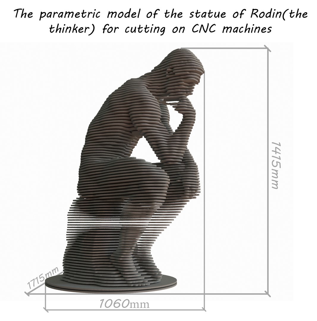 Parametric Statue Rodin 3D Model - TurboSquid 1418495