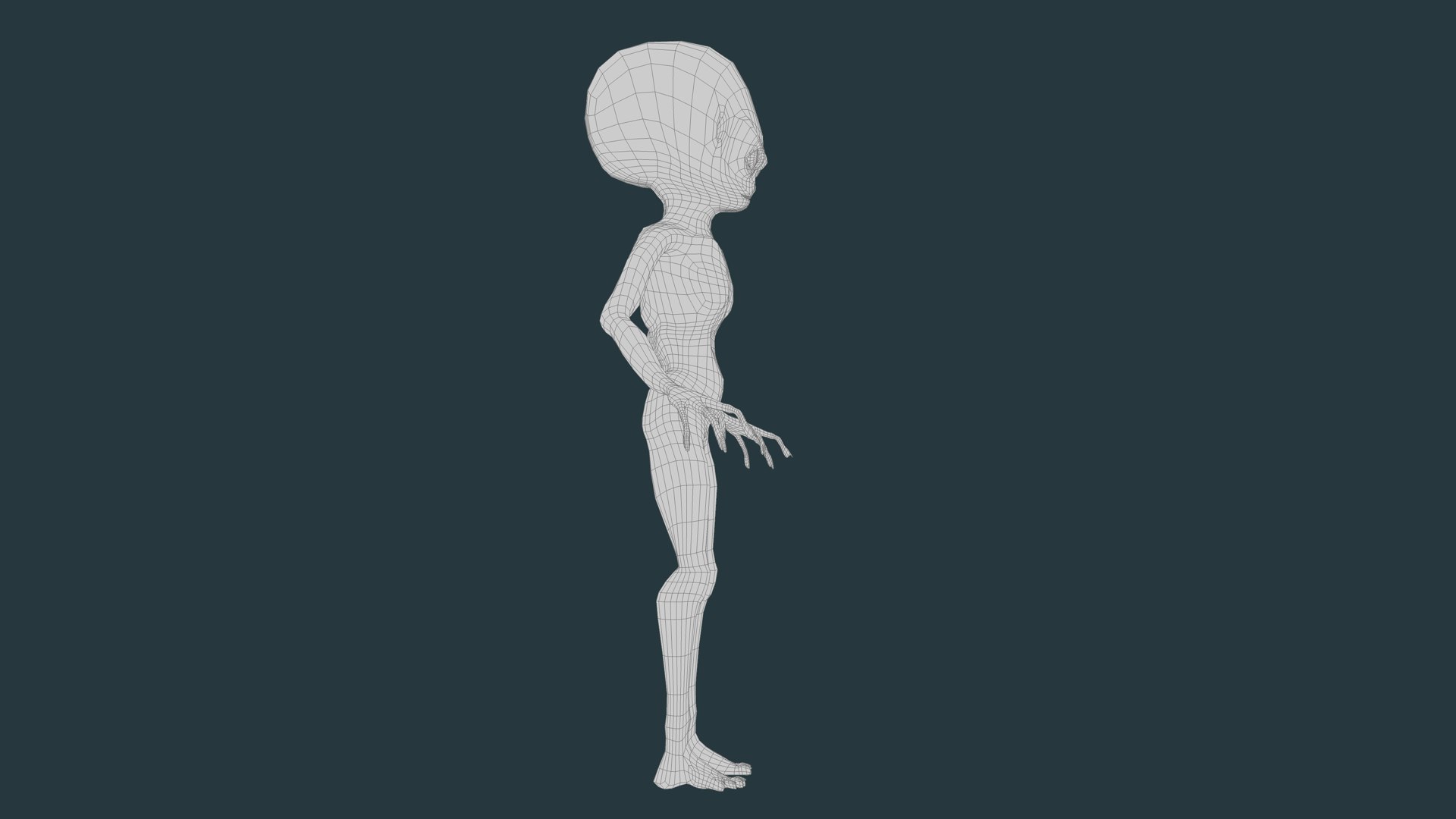 3D Model Humanoid Grey Alien - TurboSquid 1450979