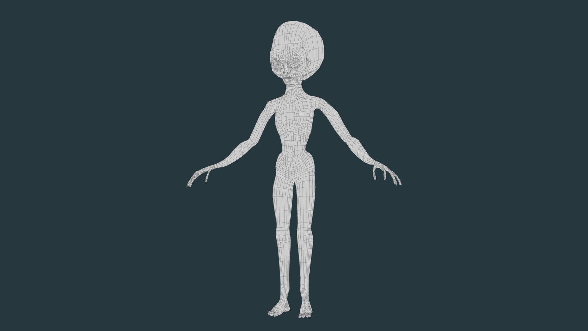 3D Model Humanoid Grey Alien - TurboSquid 1450979